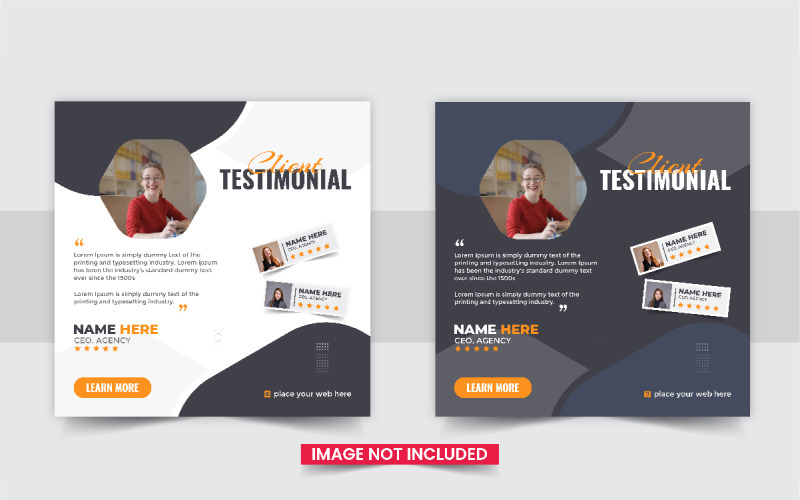 Customer feedback social media post design template Layout