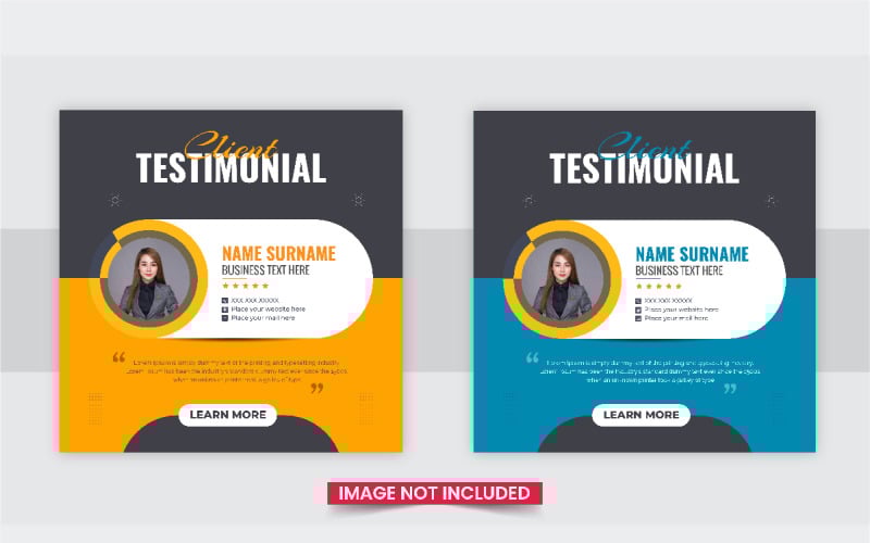 Customer feedback social media post design template