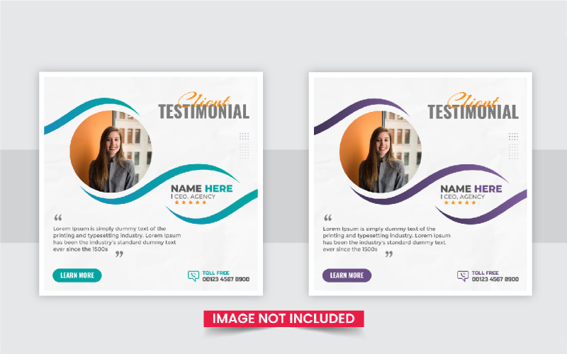 Customer feedback social media post template