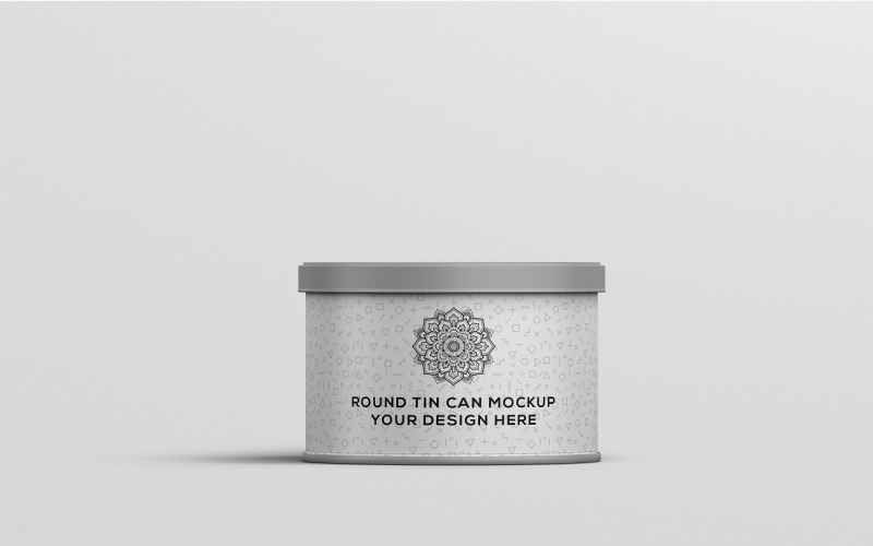 Tin Can - Small Round Tin Can Mockup 4 - TemplateMonster