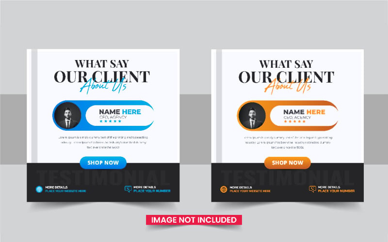Creative customer feedback social media post design template