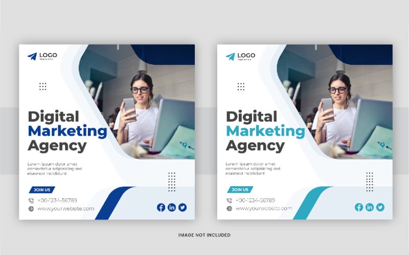 Digital marketing post design set #337737 - TemplateMonster