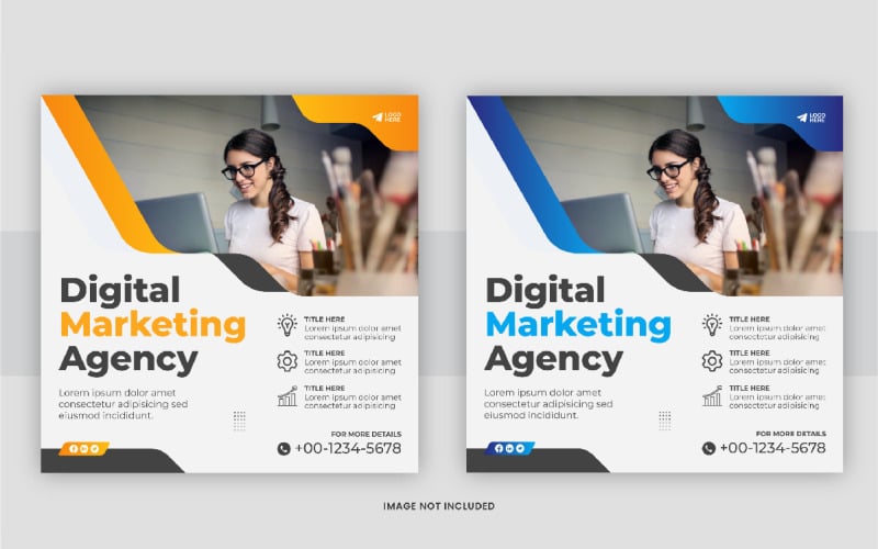 Digital marketing post template layout - TemplateMonster