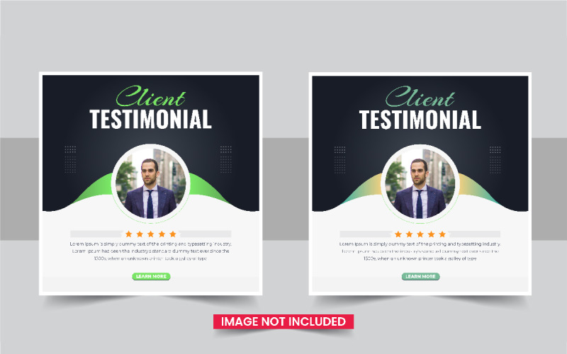 Diseño de publicación de redes sociales de comentarios de clientes ...