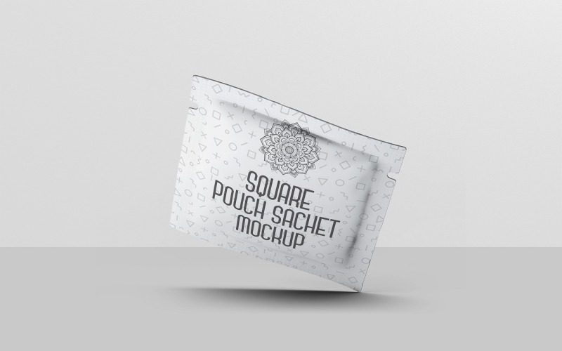 Sachet - Square Pouch Sachet Mockup 5 - TemplateMonster