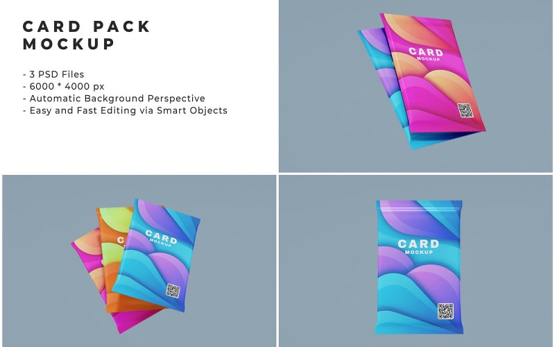 Card Pack Mockup Template #338012 - TemplateMonster