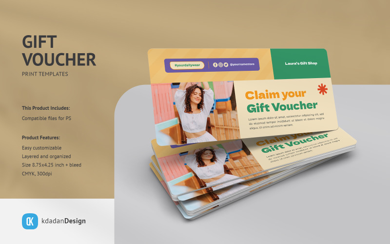 Gift Voucher PSD Templates Vol 100 #338007 - TemplateMonster