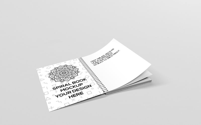 Spiral Book - Spiral Binding Book Mockup 4 - TemplateMonster