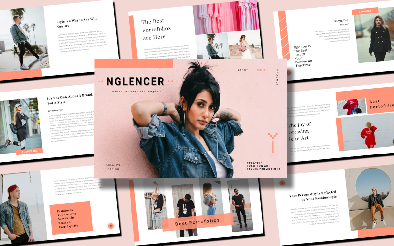 Nglencer - Un modèle PowerPoint de mode moderne