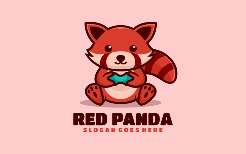 Red Panda Mascot Cartoon Logo 2 #338168 - TemplateMonster