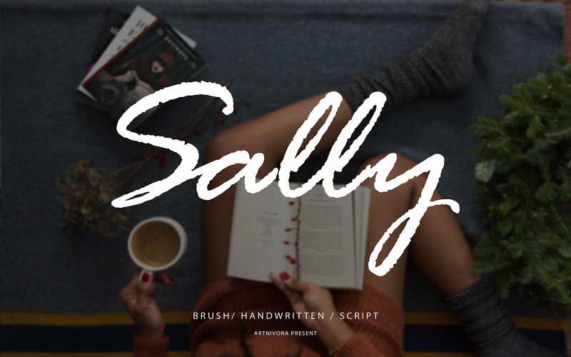 Sally - Fuente Brush Script #338193 - TemplateMonster