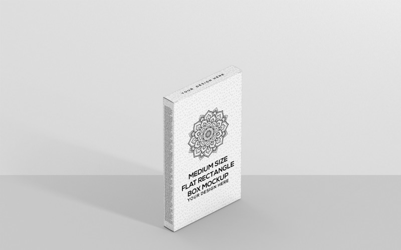 Box - Medium Size Flat Rectangle Box Mockup 3