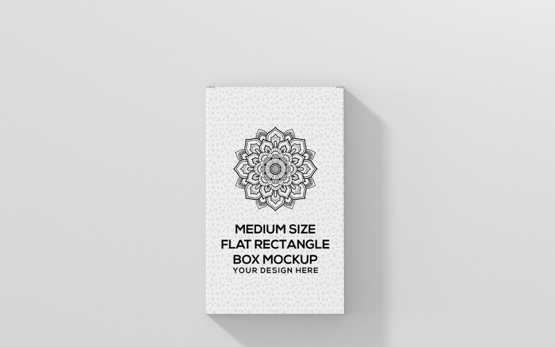 Box - Medium Size Flat Rectangle Box Mockup 5
