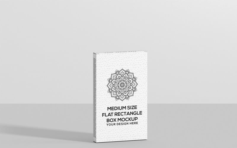 Box - Medium Size Flat Rectangle Box Mockup - TemplateMonster