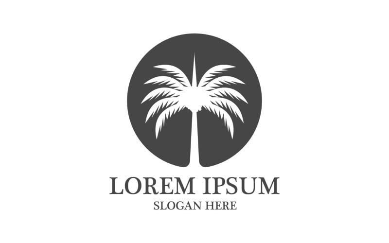 Date tree logo vector illustration template v12