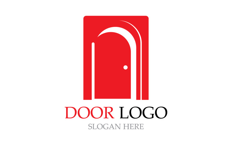 Logo de porte pour le modèle vectoriel de maison et de bâtiment v5
