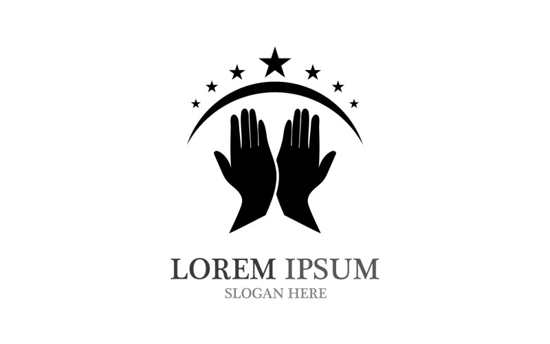 Hope hand help logo template vector v2 - TemplateMonster