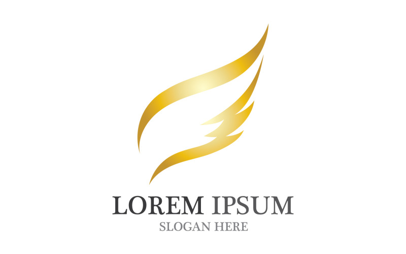 Dove bird and wing logo vector template v12 - TemplateMonster