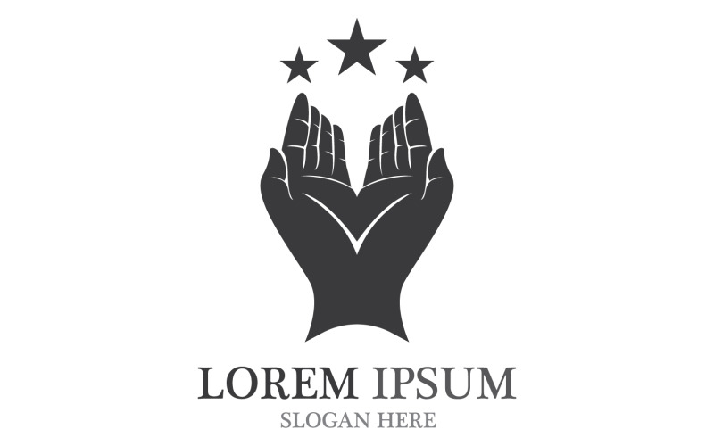 Hope hand help logo template vector v7 - TemplateMonster