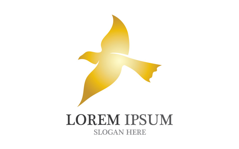 Modèle de vecteur de logo colombe oiseau et aile v8