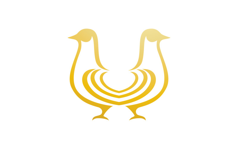 Modèle vectoriel de logo colombe oiseau et aile v24