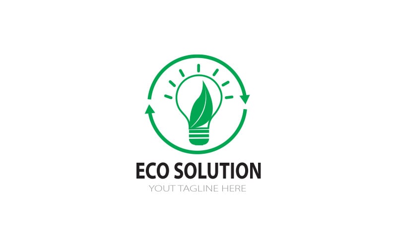 Eco Solution logo Design Template #339177 - TemplateMonster