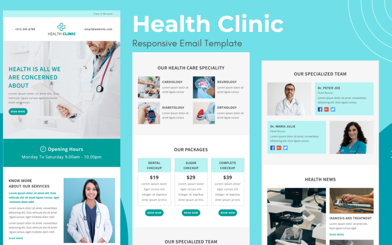 Clinique de santé - Modèle de-mail réactif