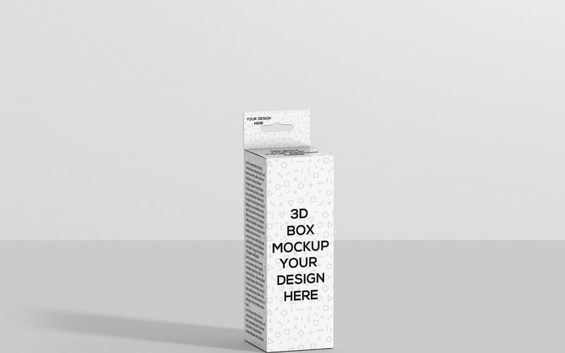 Rectangle Box - Slim Rectangle Box with Hanger Mockup