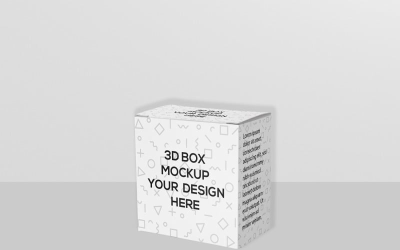 Square Box - Cube Square Box Mockup #339459 - TemplateMonster
