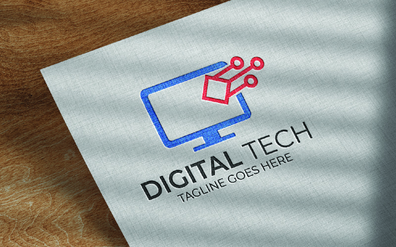 Digital Tech Business Vector Logo Design - TemplateMonster