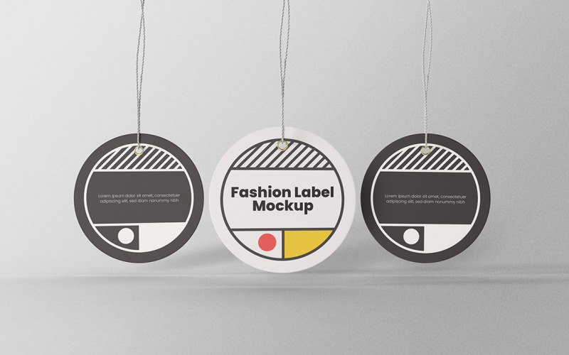 Circle Label Tag Mockup PSD Design Template Vol 11