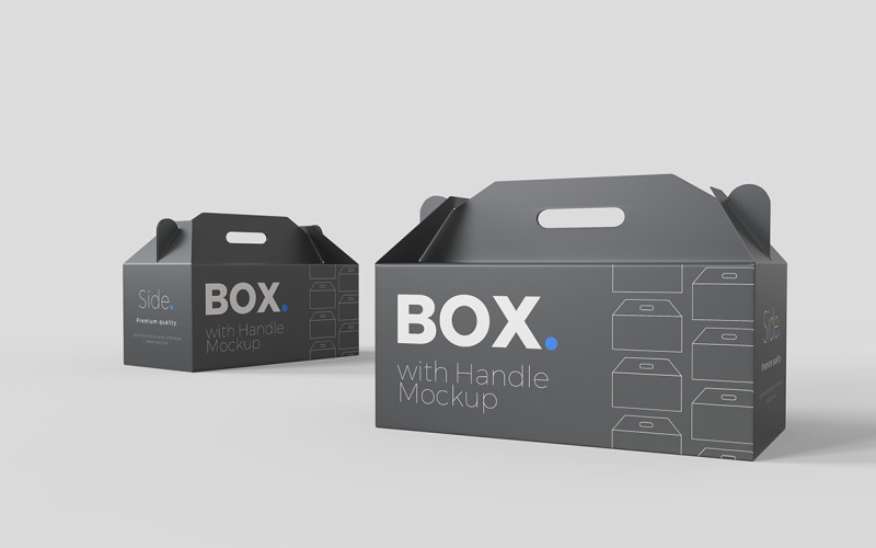 Box with handle Mockups Vol 14 #339792 - TemplateMonster