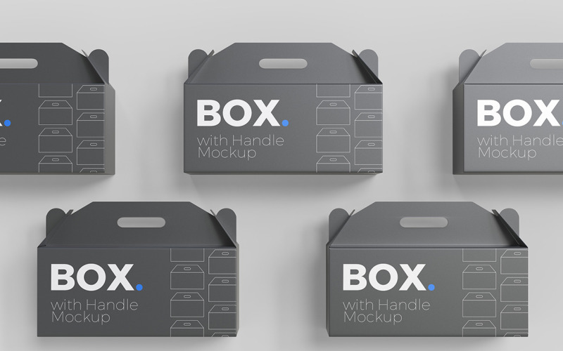 Box with handle Mockups Vol 16 #339791 - TemplateMonster