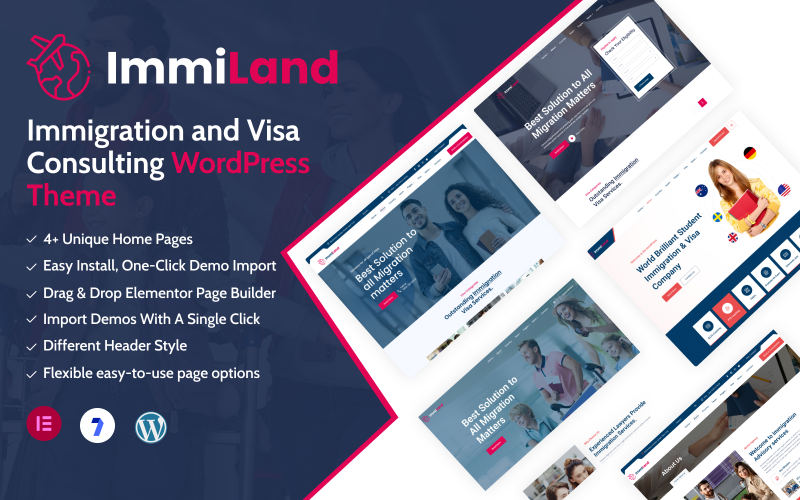 ImmiLand - Immigration and Visa Consulting WordPress Theme