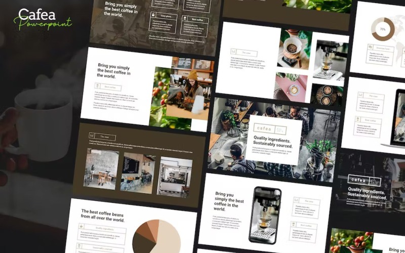 Cafea - Modelo de Powerpoint de Café e Culinária