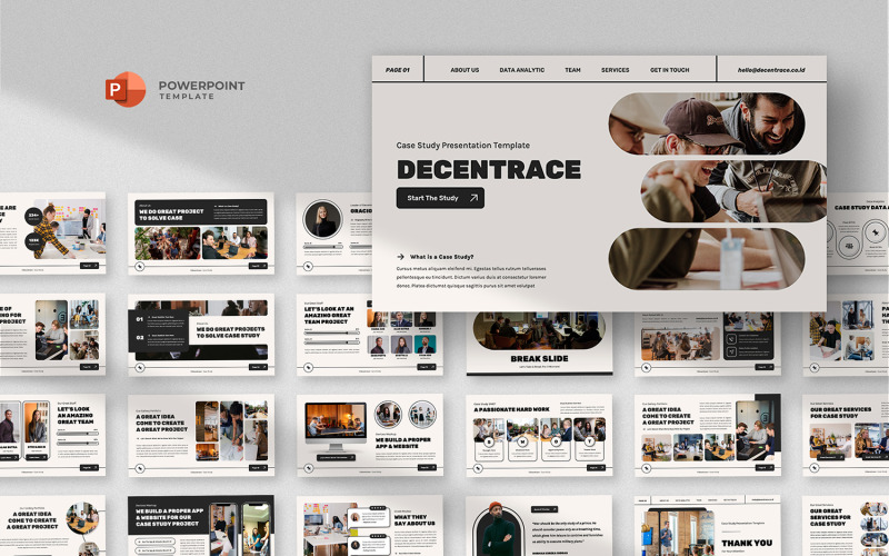 Decentrace - Modèle PowerPoint d'étude de cas