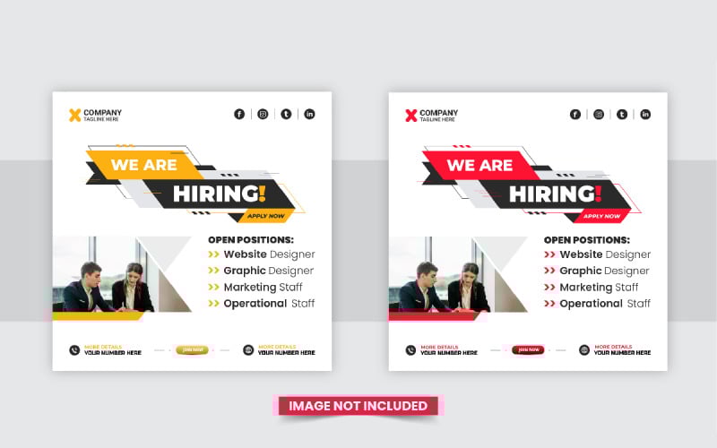 Job vacancy Social Media post Or Digital Marketing Post Design