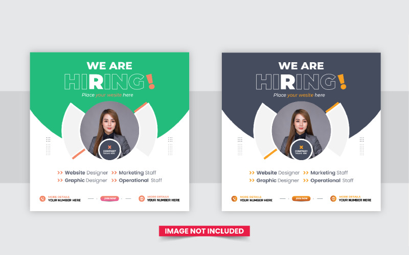 Job vacancy Social Media post Or Digital Marketing Post layout