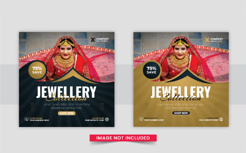 Jewellery social media post layout #340047 - TemplateMonster