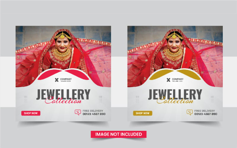 Jewellery social media post template - TemplateMonster