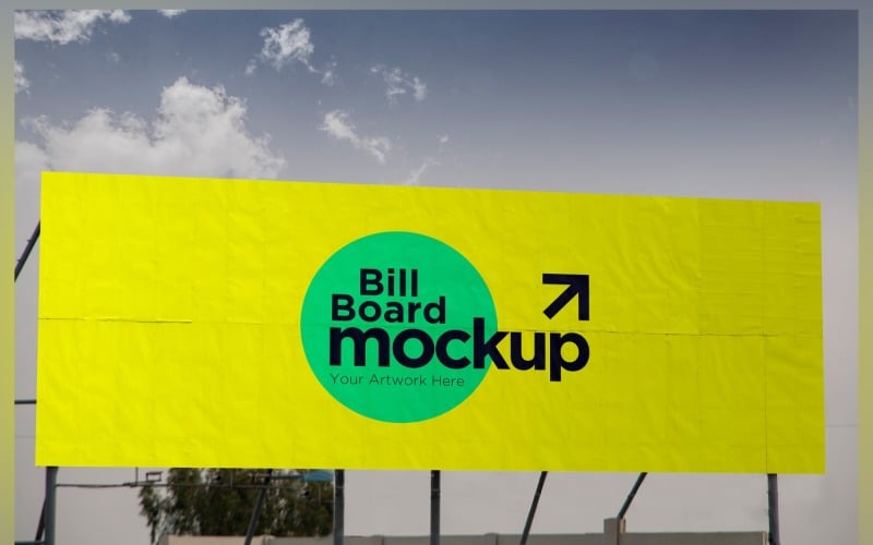 Roadside Billboard Sign Mockup Outdoor Signage Template V 80
