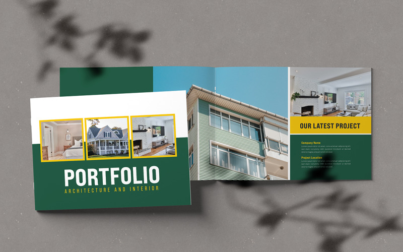 Plantilla para portafolio horizontal y horizontal