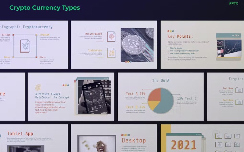 Tipi di criptovaluta - powerpoint #340501 - TemplateMonster