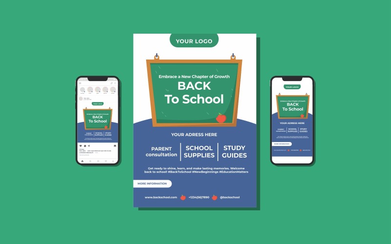 Back Too School Bundle Template #340641 - TemplateMonster