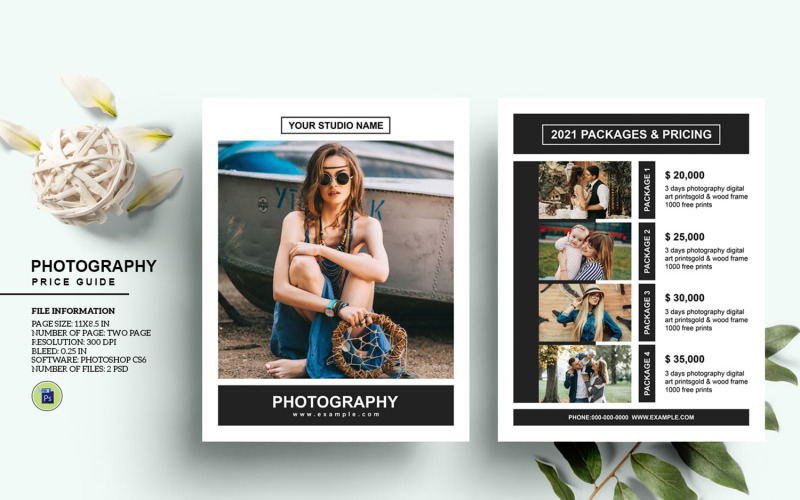 Photography Price List Flyer Template - TemplateMonster