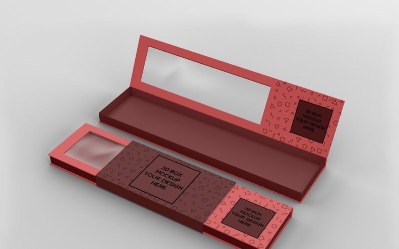 Rectangle Collapsible Box Packaging Mockup - TemplateMonster