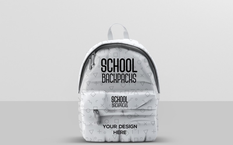 School Bag - School Backpacks Mockup - TemplateMonster