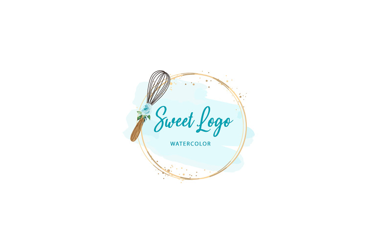 Sweet Logo Watercolor Vector #340665 - TemplateMonster