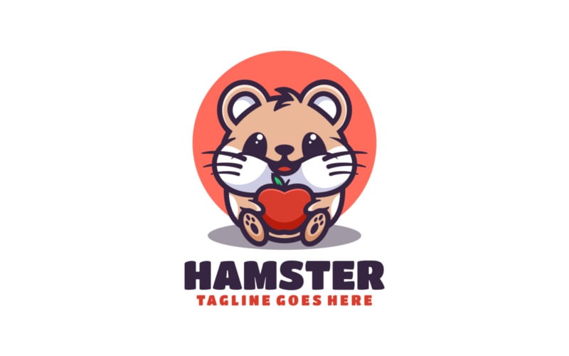Hamster Mascot Cartoon Logo #340963 - TemplateMonster