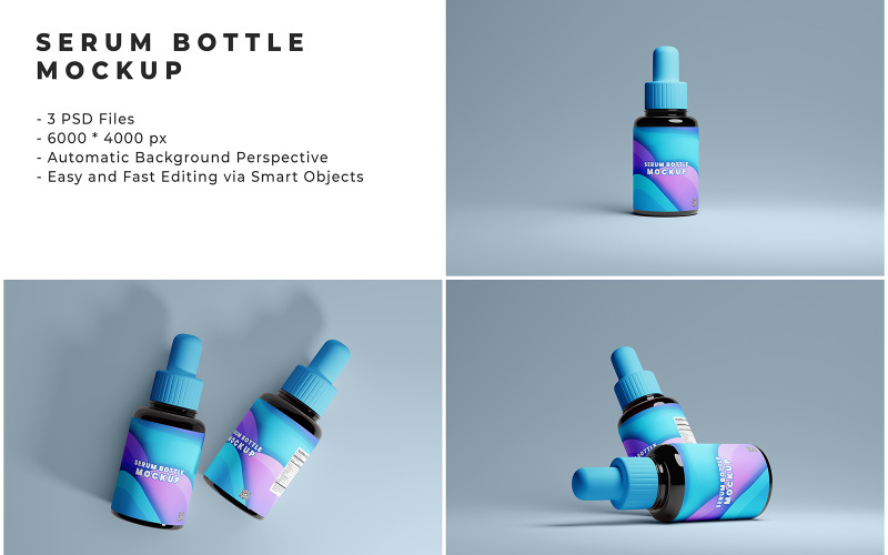 Serum Bottle Mockup Template #341007 - TemplateMonster